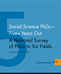 Social Sciences PhDs – Five Years Out – CIRGE