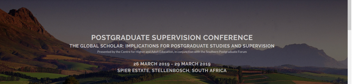 Conference Postgraduate Supervision: The global scholar (next March ...