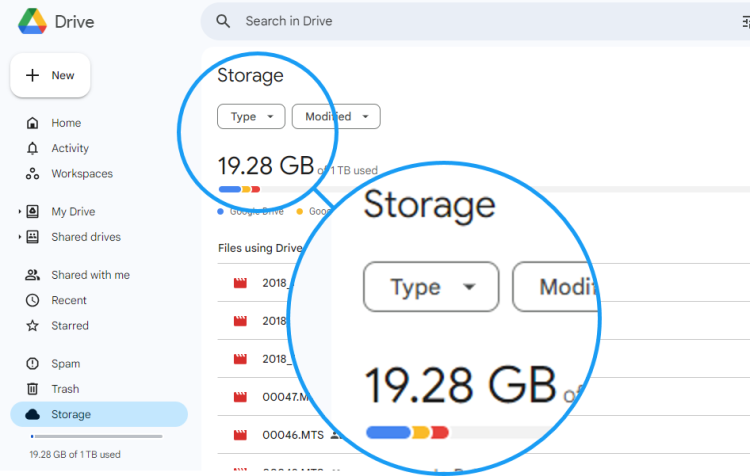 Check your Google Drive Storage - Technology Center
